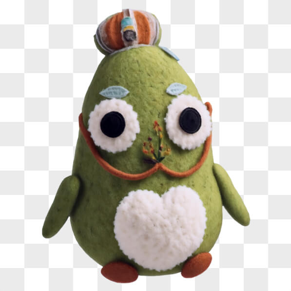 Download Whimsical Green Plush Character Cartoons Online - Creative Fabrica