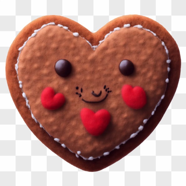 Download Cheerful Heart-Shaped Cookie Cartoons Online - Creative Fabrica
