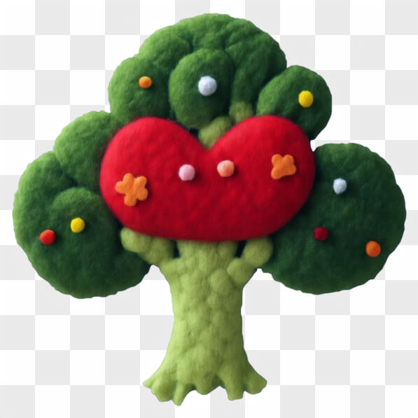 Download Whimsical Felt Tree Art with Heart Cartoons Online - Creative ...