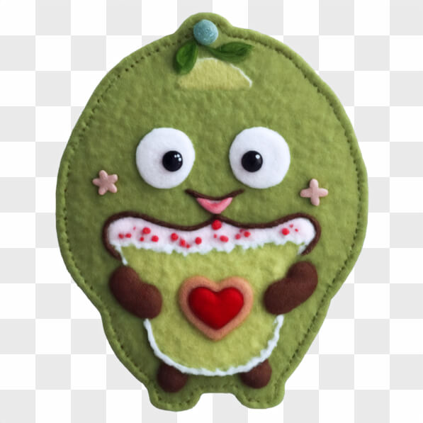 Download Cheerful Felt Character Holding Dessert Cartoons Online ...