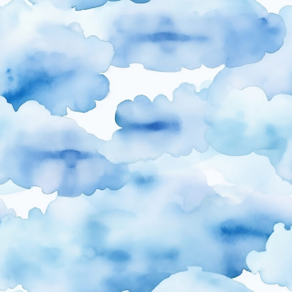 Descarga Nubes Azules en Acuarela Patrones En Línea - Creative Fabrica