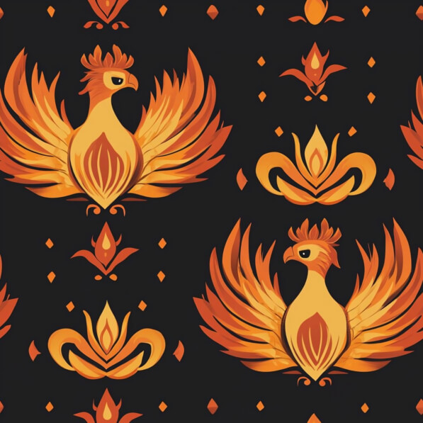 Download Stylized Phoenix Pattern Patterns Online - Creative Fabrica