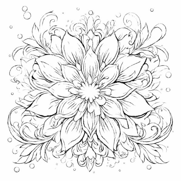 Download Intricate Flower Design Coloring pages Online - Creative Fabrica