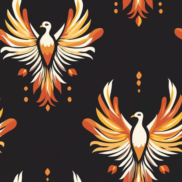 Download Stylized Phoenix Pattern Patterns Online - Creative Fabrica
