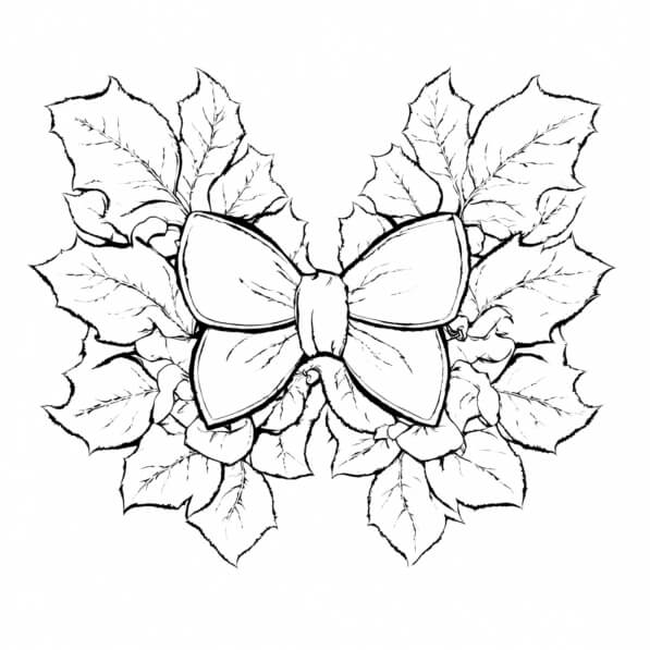 Descarga Lazo decorativo con hojas Páginas para colorear En Línea ...