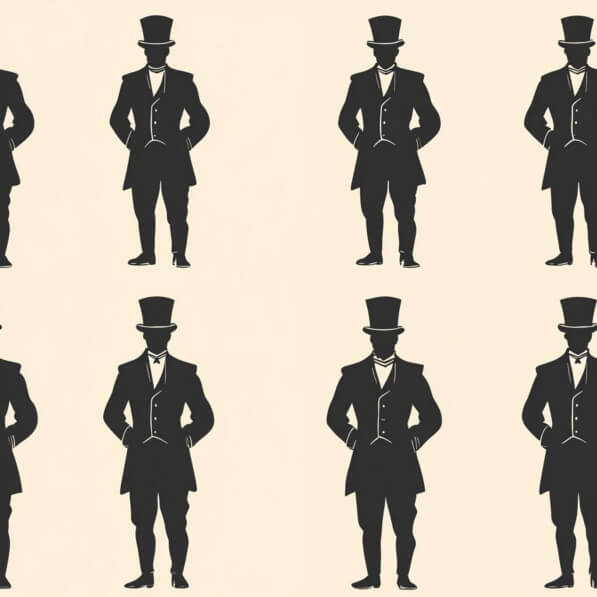 Descarga Figuras en silueta con vestimenta formal Patrones En Línea ...