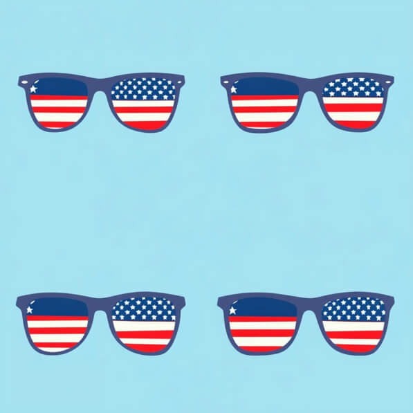 Download Patriotic Sunglasses with American Flag Design Patterns Online ...