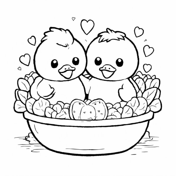 Descarga Patitos de dibujos animados adorables en un tazón con ...