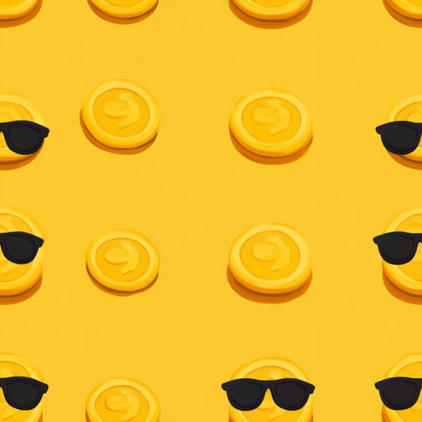 Download Pattern of Yellow Coins with Sunglasses Patterns Online ...