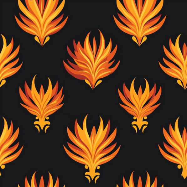 Download Stylized Flame Pattern on Black Background Patterns Online ...