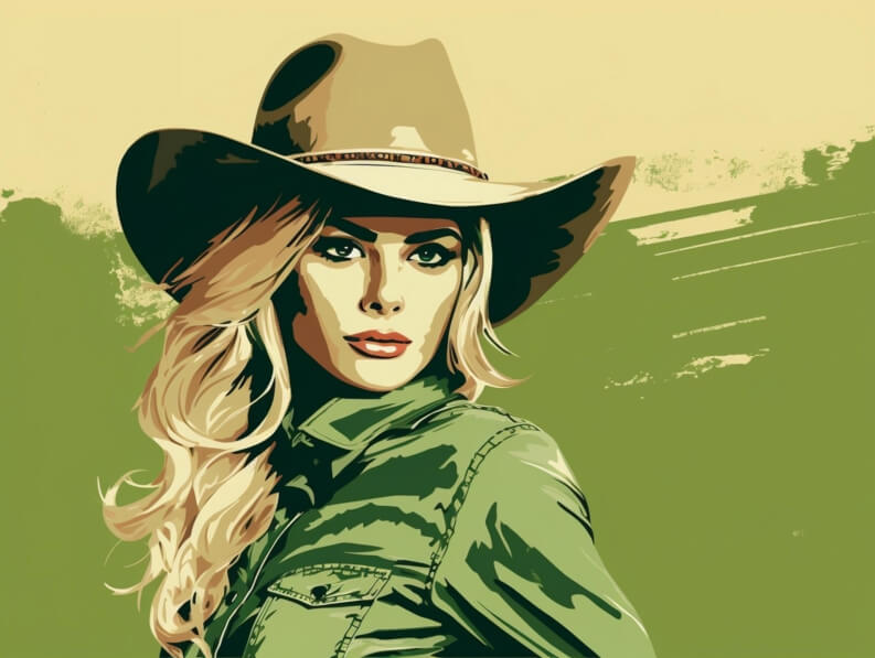 Download Stylish Western Woman Backgrounds Online - Creative Fabrica