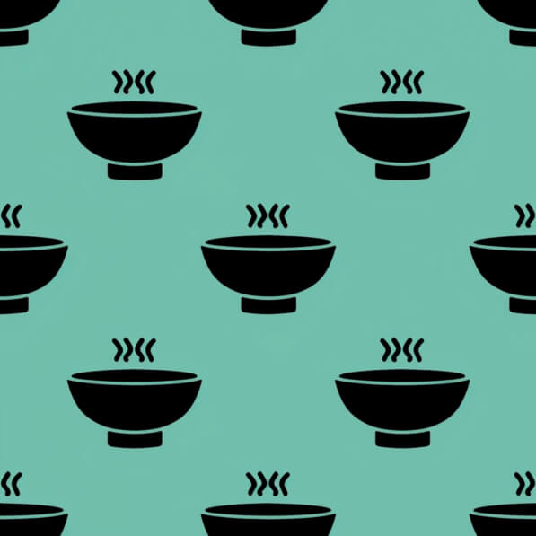 Download Stylized Steam Bowls Pattern Patterns Online - Creative Fabrica