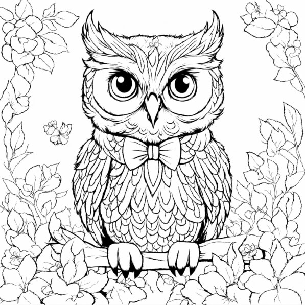 Download Whimsical Owl Illustration Coloring pages Online - Creative ...