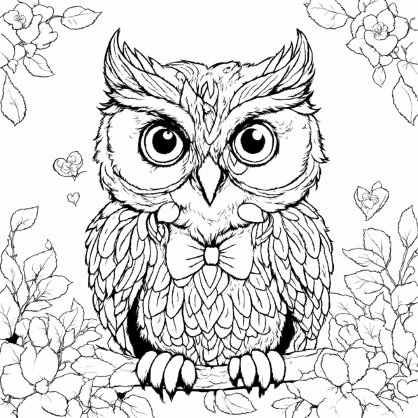Download Whimsical Owl Illustration Coloring pages Online - Creative ...