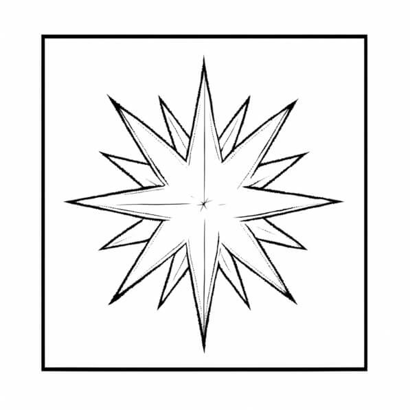 Baixe Forma de Estrela Geométrica em Design Abstrato Colorir páginas ...