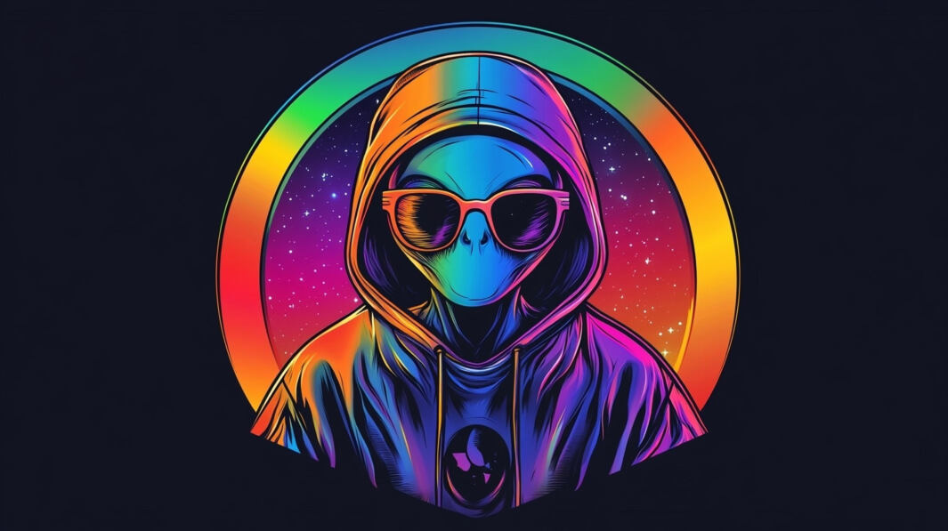 Download Stylized Alien with Sunglasses and Hoodie Backgrounds Online ...