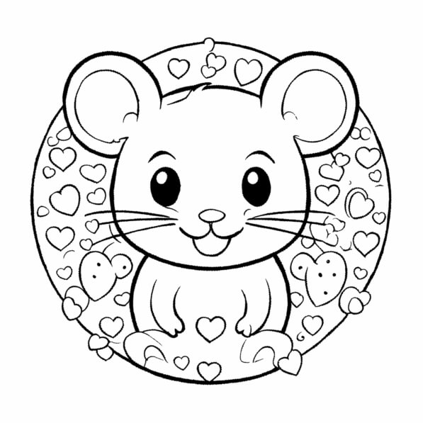 Download Cute Cartoon Mouse Coloring Page Coloring pages Online ...