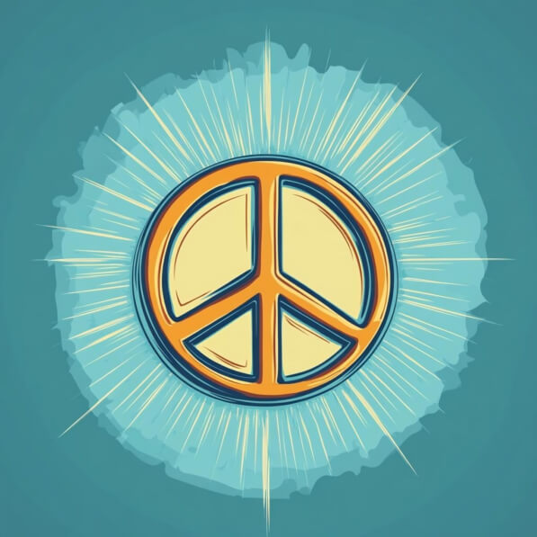 Download Stylized Peace Symbol on Teal Background Backgrounds Online ...