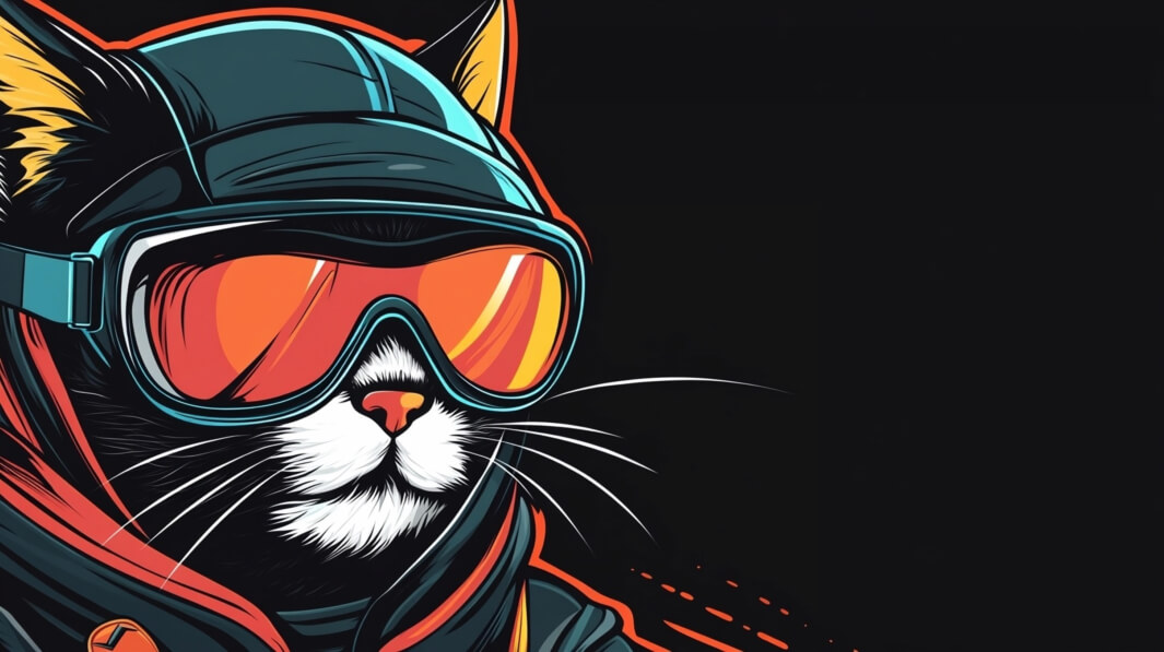 Download Cool Cat in Goggles and Scarf Backgrounds Online - Creative ...