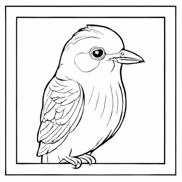Download Line Art Bird Illustration Coloring pages Online - Creative ...