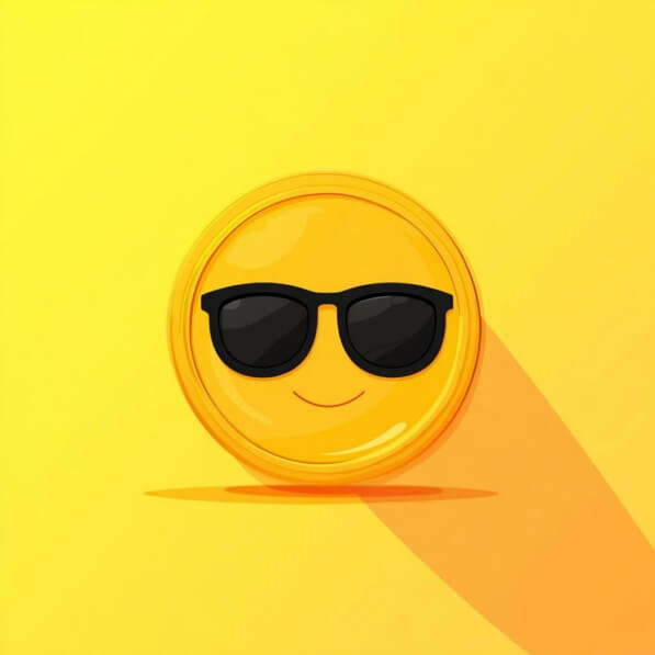 Download Vrolijke Emoji met Zonnebril op Gele Achtergrond Achtergronden ...