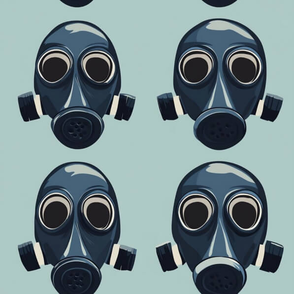 Download Stylized Gas Mask Pattern Patterns Online - Creative Fabrica