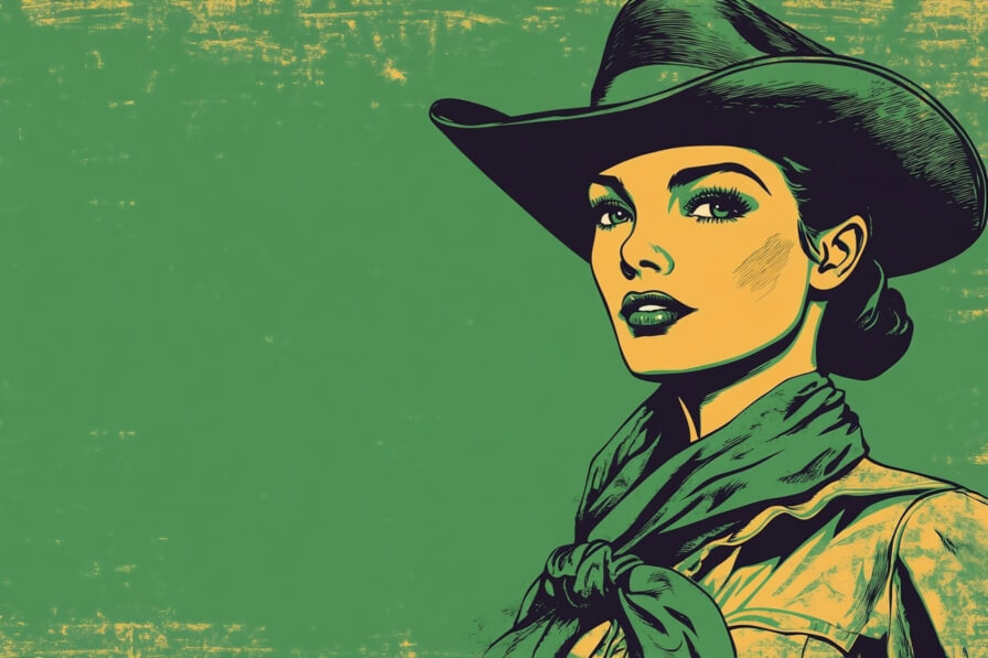 Download Stylized Illustration of a Western Woman Backgrounds Online ...