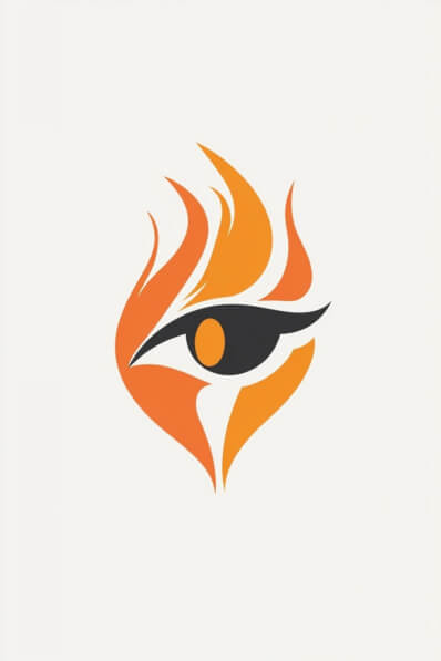 Download Stylized Eye with Flames Backgrounds Online - Creative Fabrica