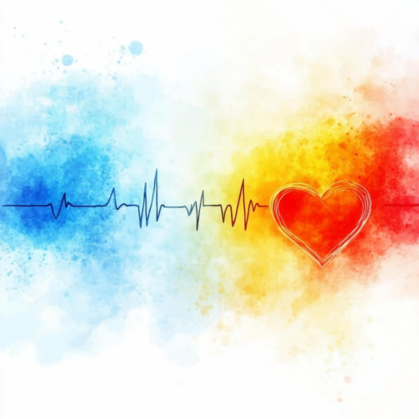 Download Colorful Heartbeat Line Artwork Backgrounds Online - Creative ...