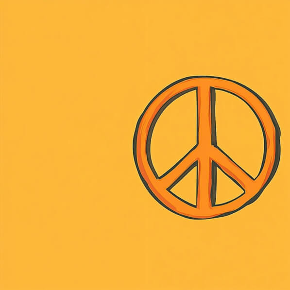 Baixe Símbolo da Paz em Fundo Amarelo Backgrounds - Creative Fabrica
