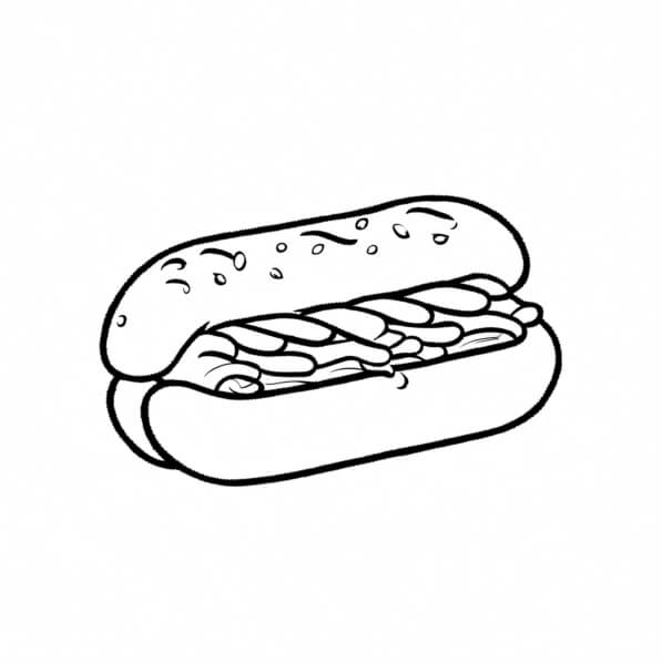 Descarga Perro Caliente de Dibujos Animados Páginas para colorear En ...