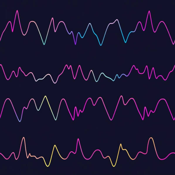 Download Colorful Waveforms on Dark Background Patterns Online ...