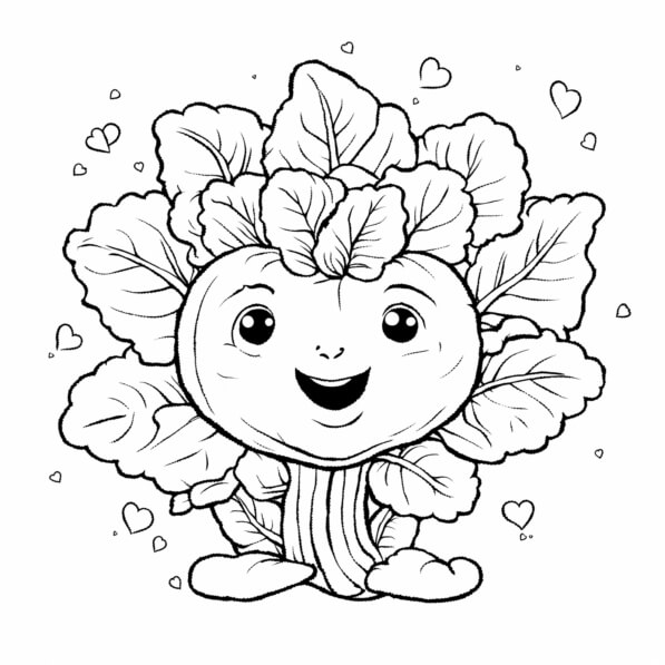 Scarica Personaggio di Rapa Cartoon Allegra Pagine da colorare Online ...