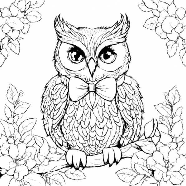 Download Whimsical Owl Illustration Coloring pages Online - Creative ...