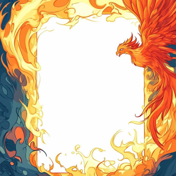 Download Illustration of a Phoenix in Flames Backgrounds Online ...