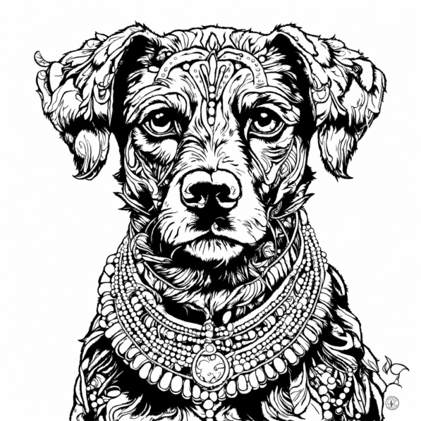Download Intricate Dog Illustration Coloring pages Online - Creative ...