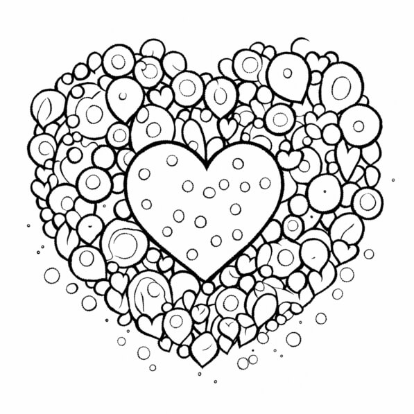 Download Intricate Heart Coloring Page Coloring pages Online - Creative ...