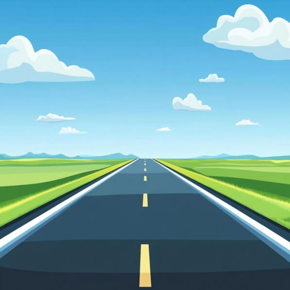 Baixe Estrada Aberta Sob o Céu Azul Backgrounds - Creative Fabrica