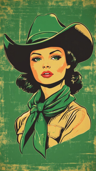 Download Vintage Western Woman Illustration Backgrounds Online ...