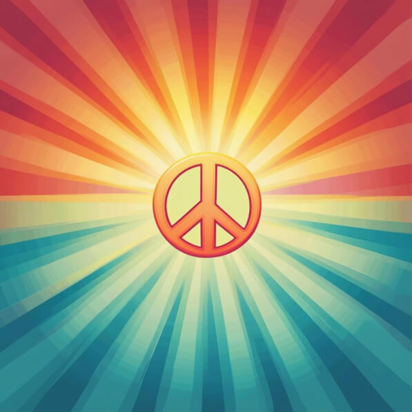 Download Colorful Peace Symbol in Abstract Rays Backgrounds Online ...