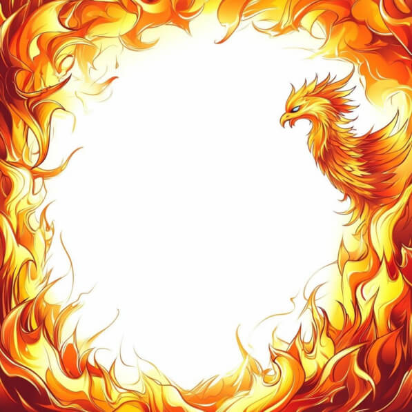 Download Illustration of a Phoenix in Flames Backgrounds Online ...