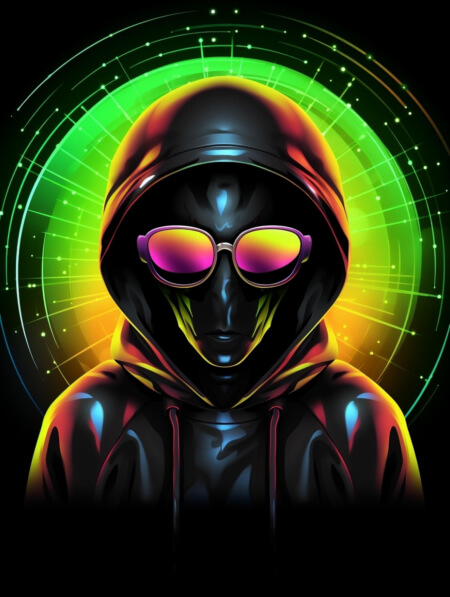 Download Stylized Alien Character with Vibrant Background Backgrounds ...