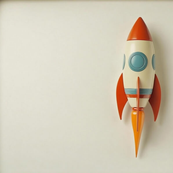 Download Colorful Toy Rocket Against Plain Background Backgrounds ...
