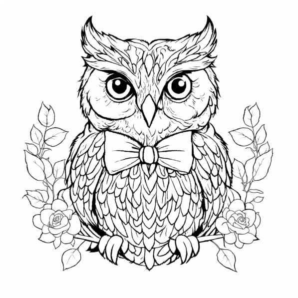 Download Whimsical Owl Illustration Coloring pages Online - Creative ...