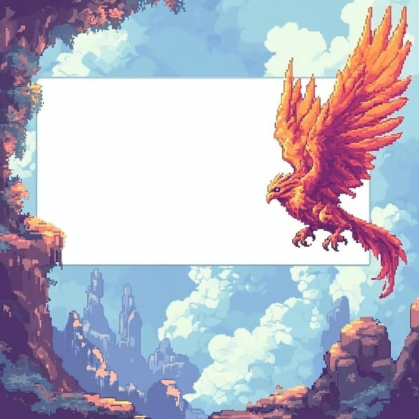 Download Pixel Art Phoenix in a Fantasy Landscape Backgrounds Online ...
