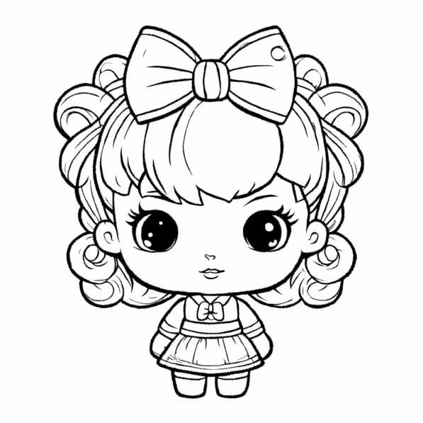 Download Cute Cartoon Doll Character for Coloring Coloring pages Online ...