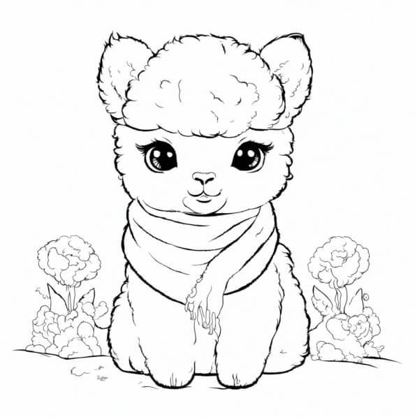 Descarga Lindo personaje de llama de dibujos animados Páginas para ...