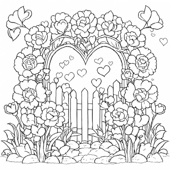 Download Flower Archway Coloring Page Coloring pages Online - Creative ...