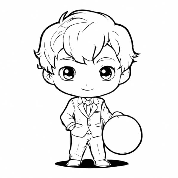 Download Chibi Character in Formal Attire Coloring pages Online ...
