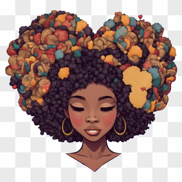 Download Colorful Afro Heart Illustration Cartoons Online - Creative ...